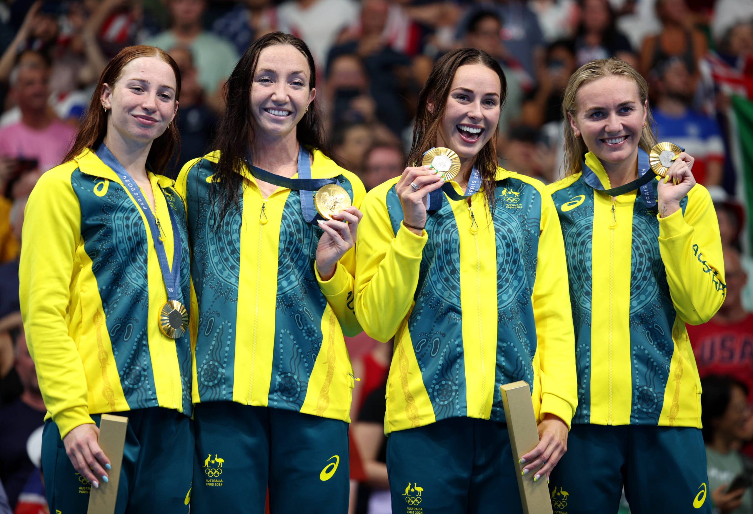 Australia takes home Olympic gold in the women's 4x200 freestyle